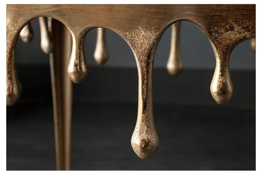Massive home | Designový odkládací stolek LIQUID LINE L 50 CM zlatý