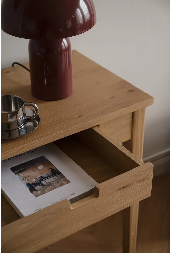 Konzolový stolek s deskou v dubovém dekoru v přírodní barvě 40x110 cm Garrison – Rowico