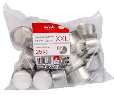 Krab - čajová svíčka XXL v sáčku 22 g, ~ 8 h - 25 ks