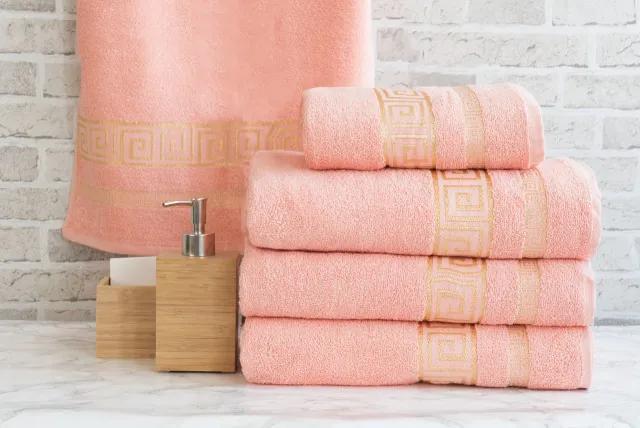 XPOSE ® Froté ručník BELLA - lososová 50x90 cm