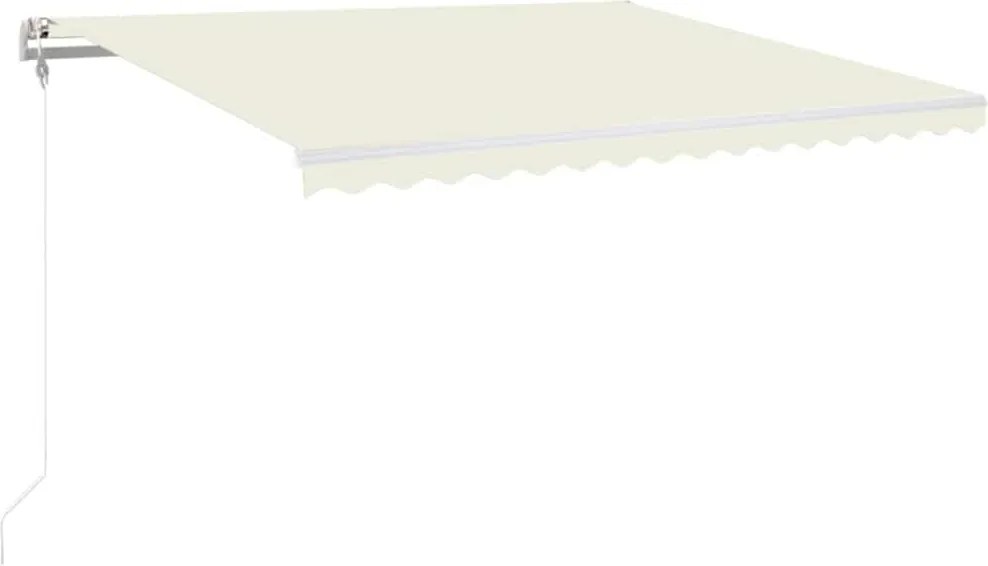 Automatická zatahovací markýza 400 x 350 cm krémová 3068987