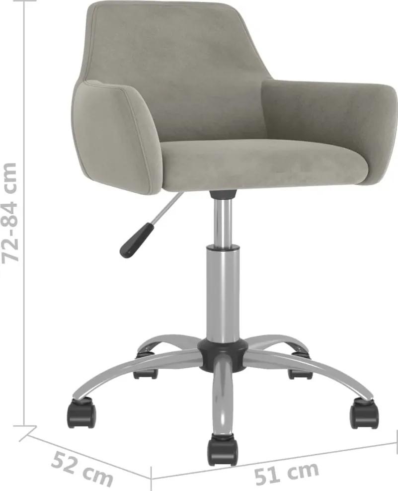 vidaXL Otočné jídelní židle 2 ks samet [331081] Barva: Tmavě šedá