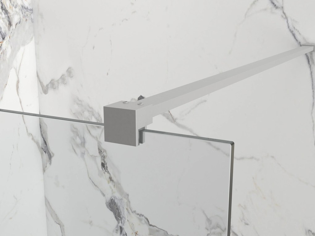 Erga Paris, sprchová zástěna Walk-In 60x200 cm, 8mm čiré sklo, broušená ocel, ERG-V02-PARIS-060x200-CL-BS