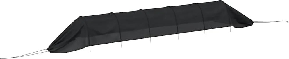 Zahradní tunely 4 ks černé ocel a polyethylen 3281504