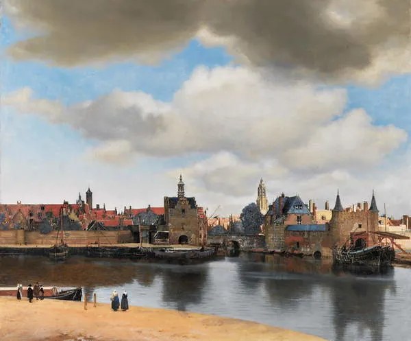 Jan (1632-75) Vermeer - Obrazová reprodukce View of Delft, c.1660-61, (40 x 35 cm)