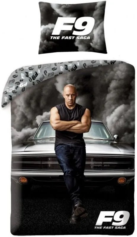 Bavlněné ložní povlečení Rychle a zběsile F9 - Fast &amp; Furious 9 - 100% bavlna - 70 x 90 cm + 140 x 200 cm