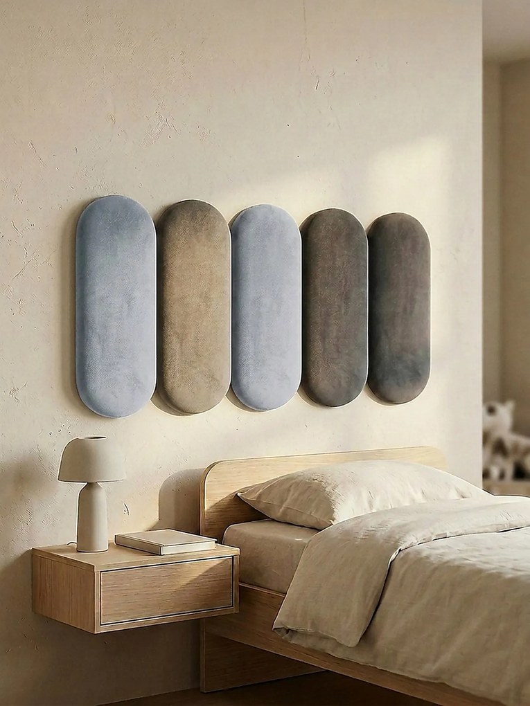 Sinsay - Čalouněné stěnové panely 5 pack - šedá
