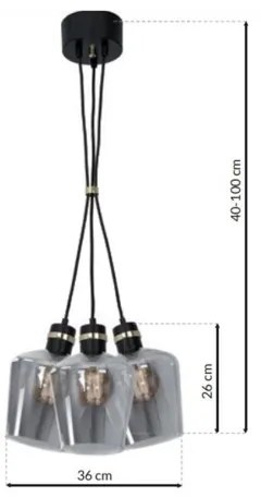 Lustr na lanku RICHMOND 3xE27/60W/230V