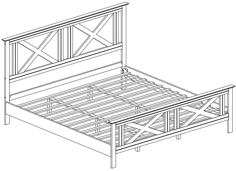 Postel TEXAS II 180x200 cm barva teak