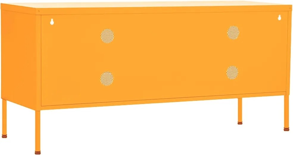 TV skříňka hořčicově žlutá 105 x 35 x 50 cm ocel 336236