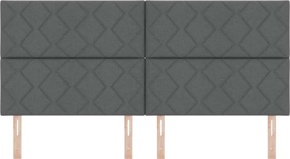 Čelo postele Tmavě šedá 200 cm textil 3337952