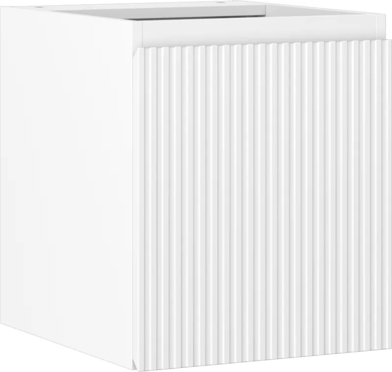 Mexen Rivel, koupelnová skříňka 40 cm, 1 dvířka, s drážkami, bílá matná, 91A21-04047-1-BF01