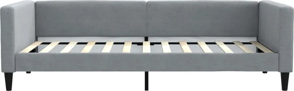 Válenda s přistýlkou světle šedá 100 x 200 cm textil 3196583