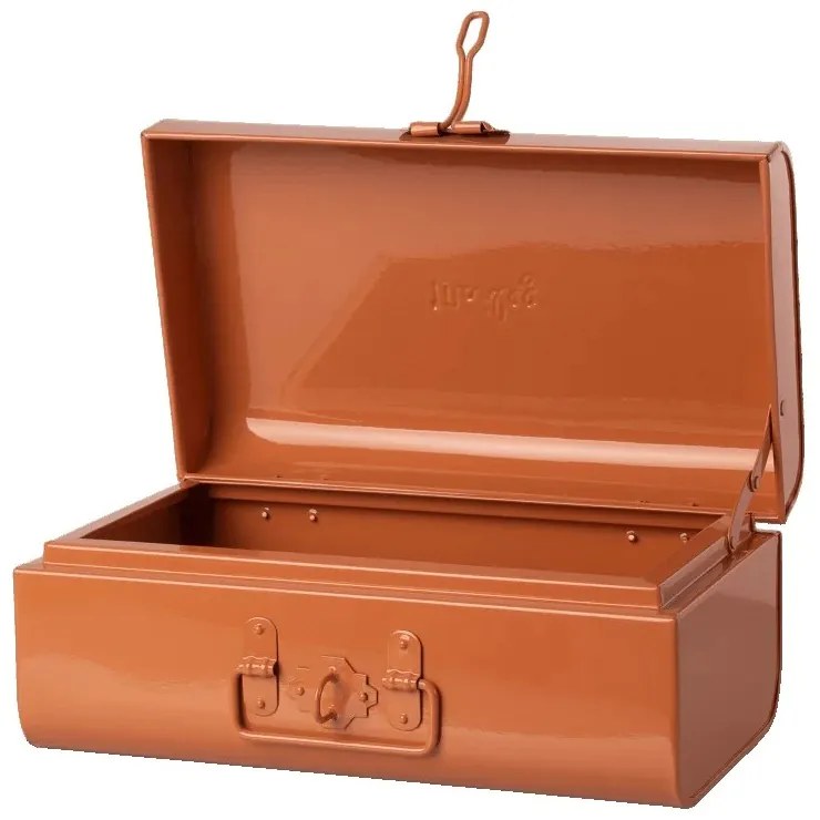 Maileg Plechový kufřík Storage Suitcase Small Barva: Oranžová