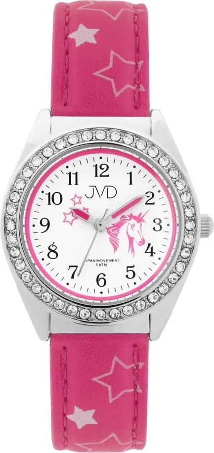 JVD Dětské růžové náramkové hodinky JVD J7117.10 s jednorožcem