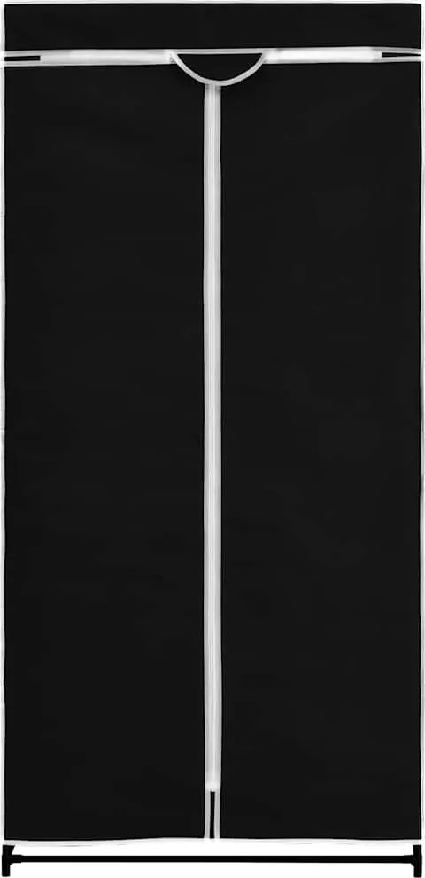 Šatní skříně 2 ks černé 75 x 50 x 160 cm 282441