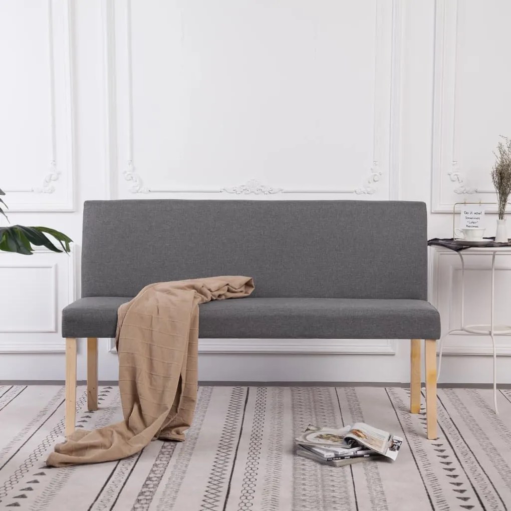 Lavice 139,5 cm světle šedá polyester 281335