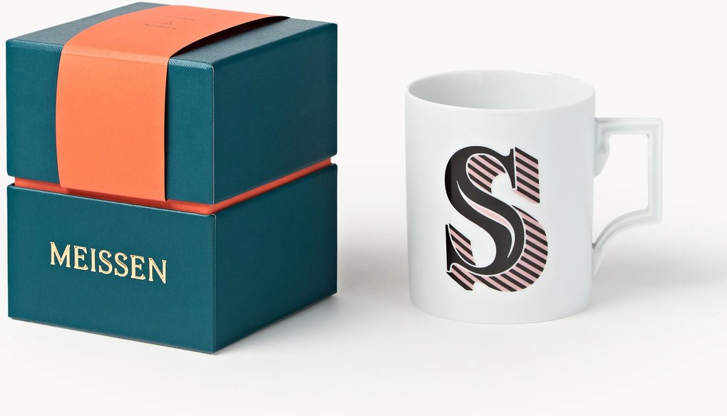 Westwing x MEISSEN, ručně vyrobený hrnek Initials's dekorací Motif