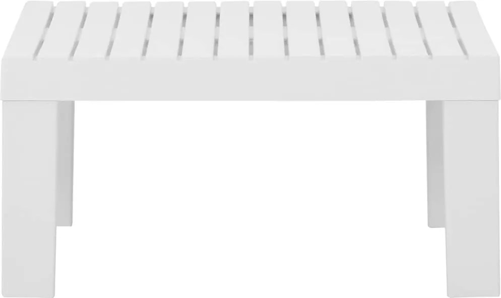 Zahradní stolek k lehátku plast bílý 315850