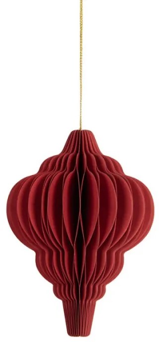 Červená vánoční ozdoba z papíru Harmonic V – 10 cm