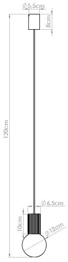 Sollux SL.1709 - Lustr na lanku HALO 1xG9/8W/230V pr. 12 cm bílá