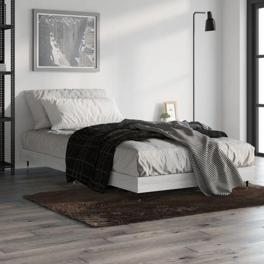 vidaXL Rám postele šedý sonoma 90 x 190 cm kompozitní dřevo