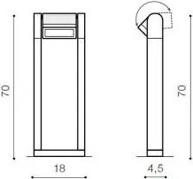 AZZ AZ2130 LED Venkovní sloupkové svítidlo Azzardo Frame 70 dark grey AZ2130 8W 800lm 3000K IP54 70cm tmavě šedé - AZZARDO