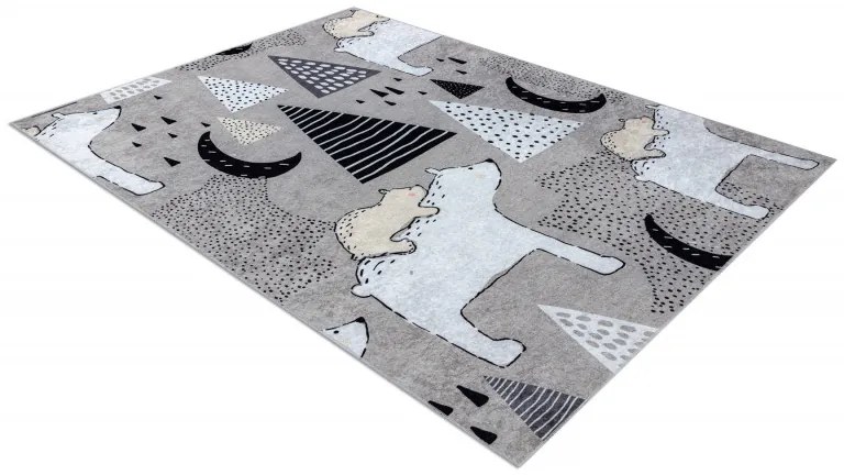 Dywany Łuszczów Dětský kusový koberec Junior 51974.802 Bears grey - 80x150 cm