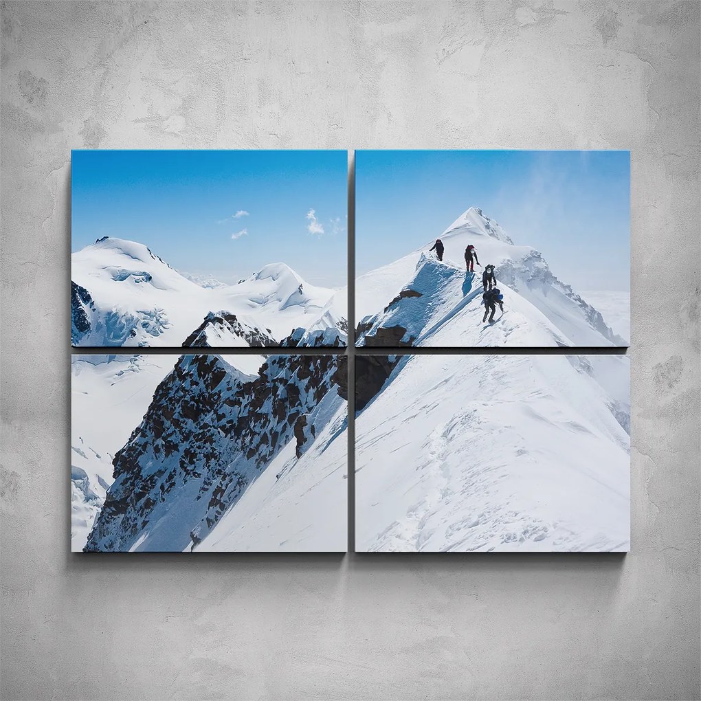 4-dílný obraz - Horolezci - PopyDesign
