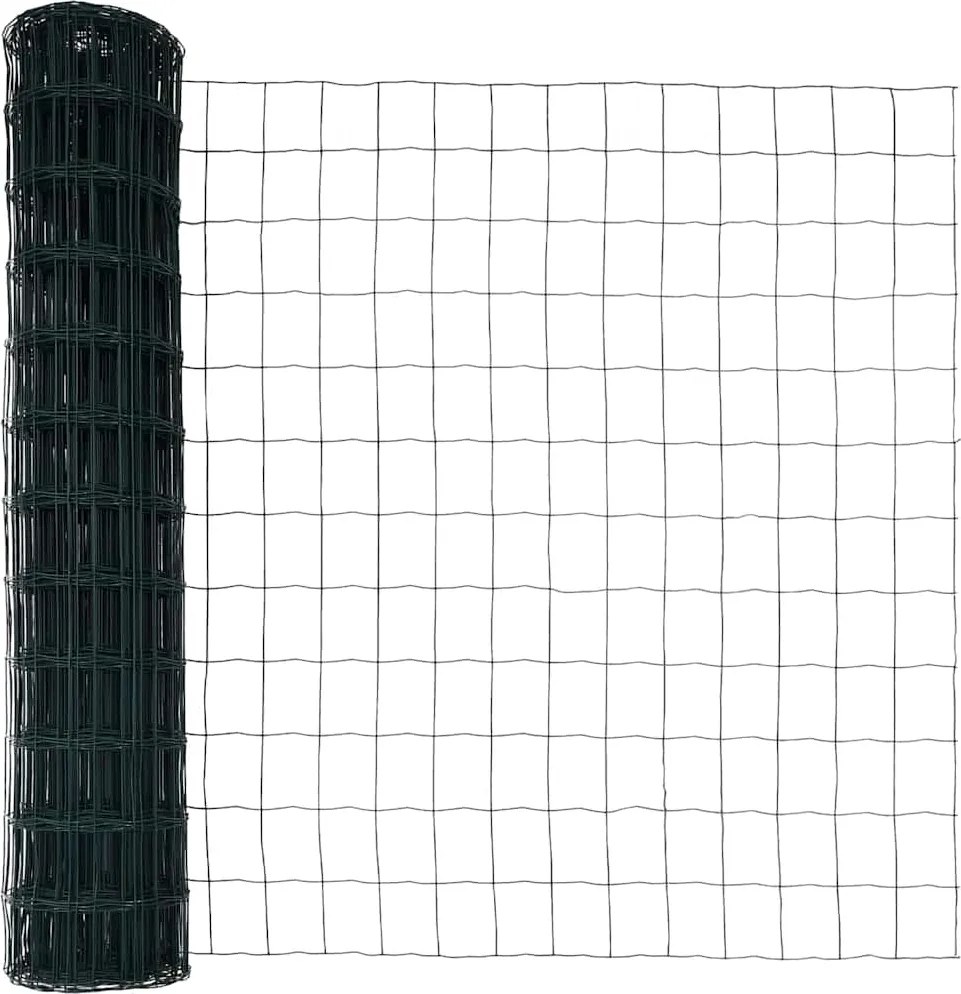 Euro plotové kotvení 10 x 1,4 m Ocel potažená PVC Zelená 3350300
