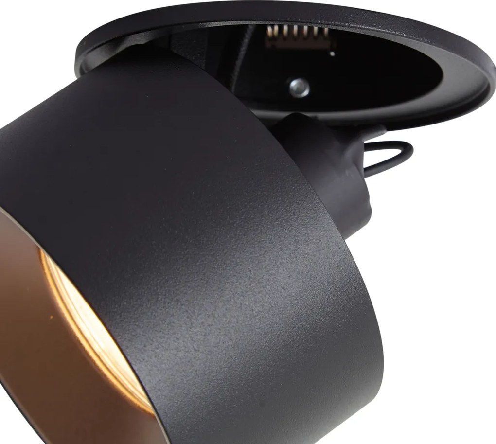 Moderní vestavné bodové svítidlo černé GU10 50mm - Echo