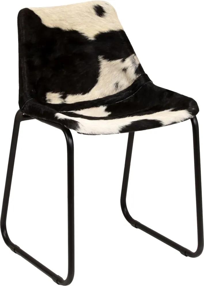 Jídelní židle - 2 ks - z pravé kozí kůže