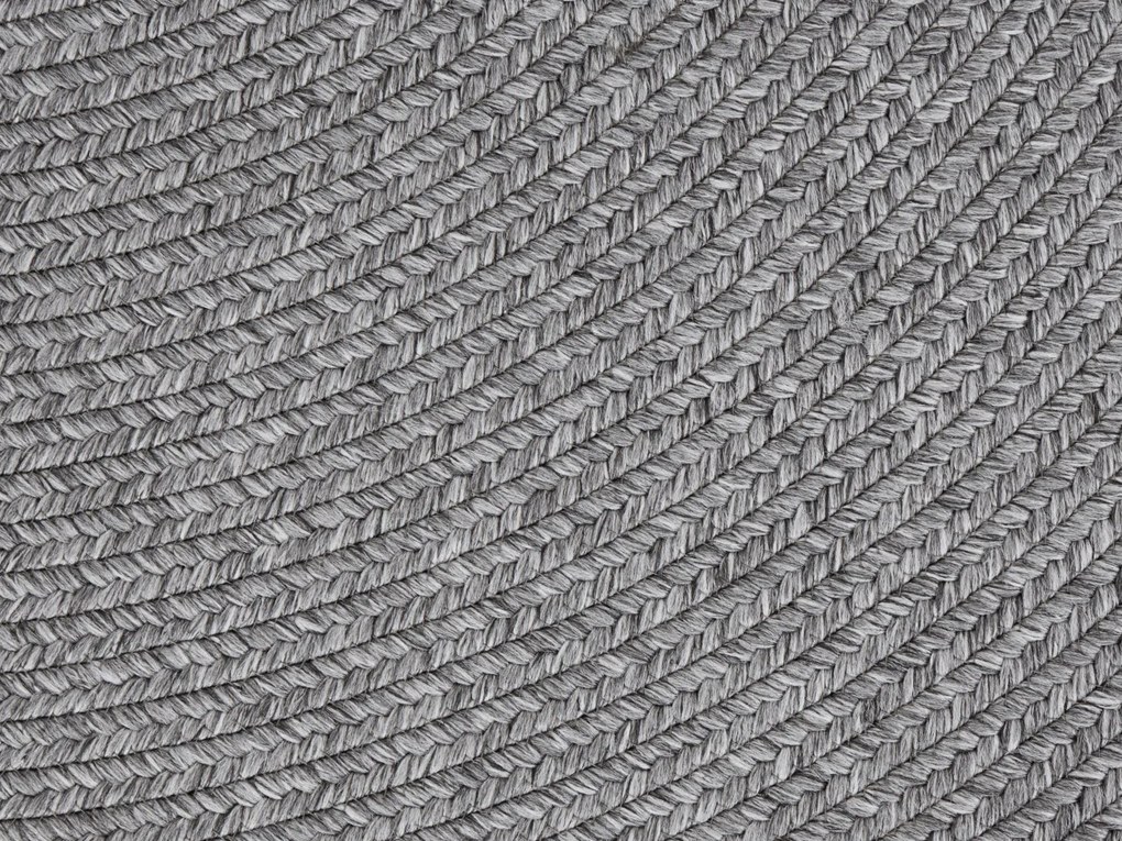 Kusový koberec Braided 105551 Light Grey kruh – na von aj na doma, 150x150 (priemer) kruh, šedá, chodba / predsieň, Hanse Home