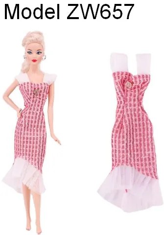 Oblečky pro Barbie - růžové outfity Varianta: model ZW657