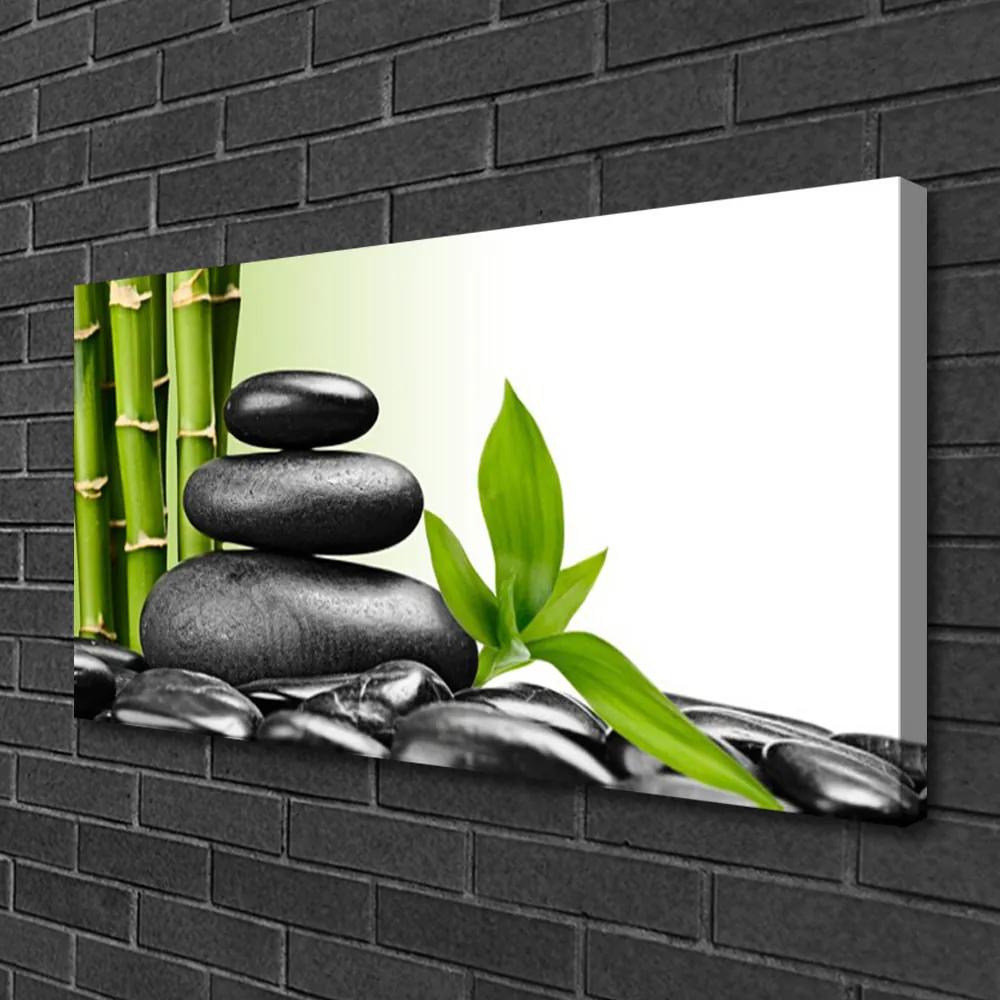 Obraz na plátně Bambus Kameny Zen Umění 125x50 cm