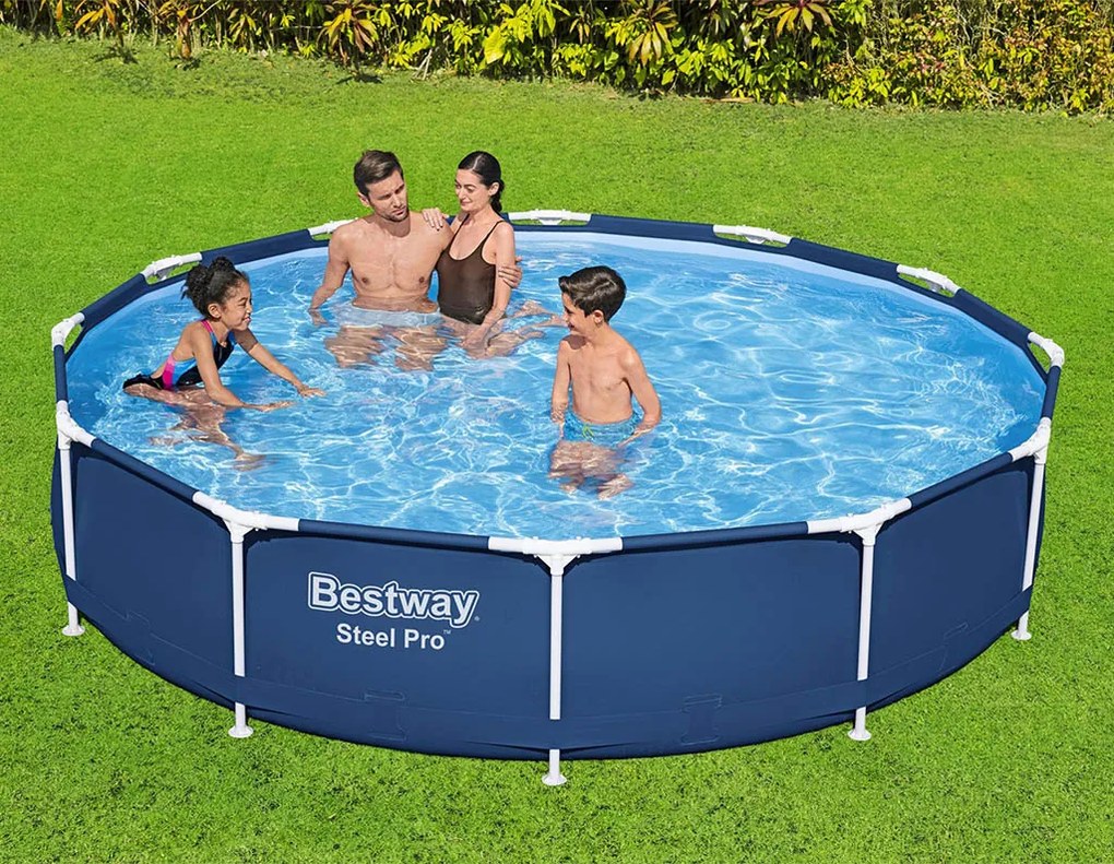 BESTWAY Steel Pro Bazén 366 x 76 cm, kartušová filtrace 56681