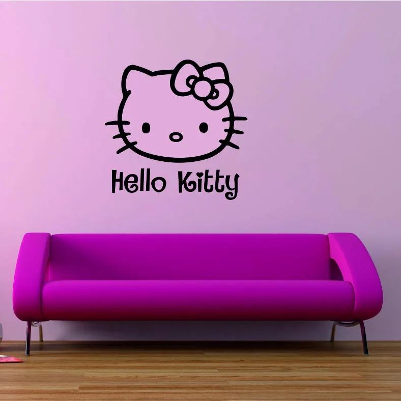 Samolepka na zeď - Hello Kitty (120x119 cm) - Sablo.cz