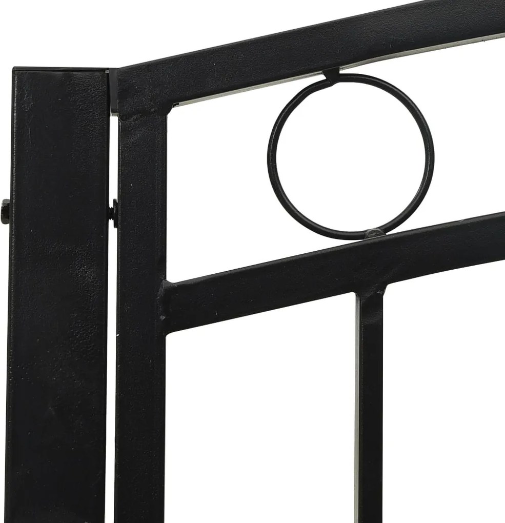 Zahradní lavice se stolkem černá 120 cm ocel 319584