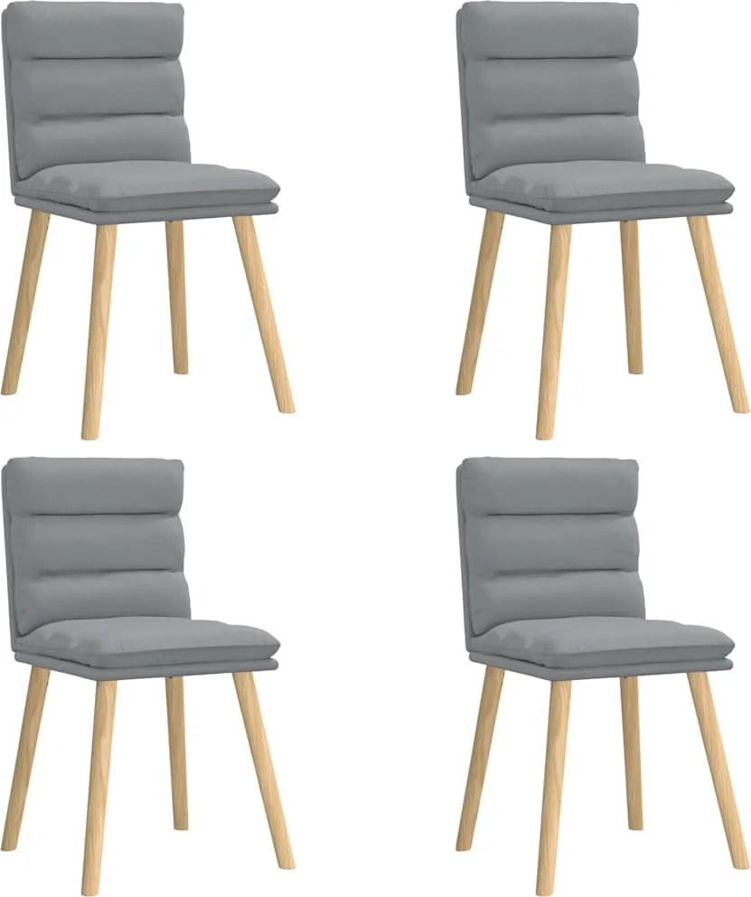 Jídelní židle 4 ks světle šedé textil 3315393