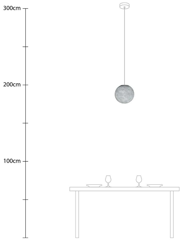 creative cables Závěsná lampa se stínidlem koule z PE vlákna, polyester Barva: Hořčicová žlutá, Průměr: XS - Ø 25 Cm