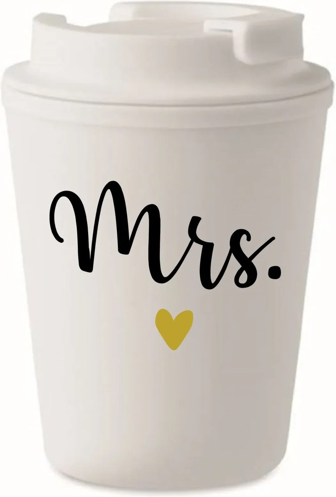 MRS. - bílý termohrnek 300 ml