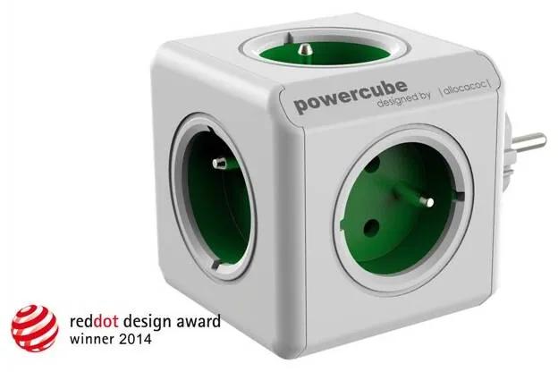 Powercube Original, 5x zásuvka bílá/zelená