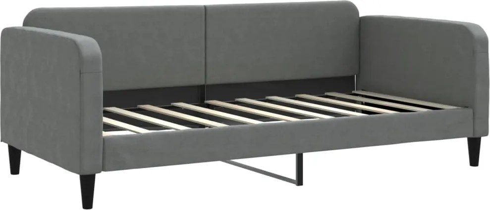 Válenda s matrací tmavě šedá 90 x 190 cm textil 3196809