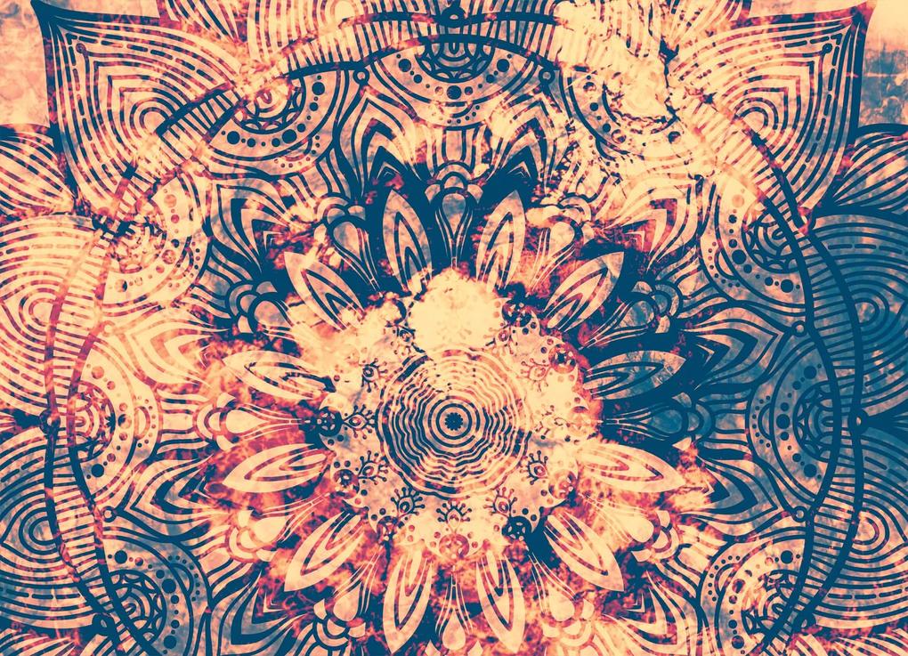Malvis ® Tapeta Mandala ohnivá Vel. (šířka x výška): 432 x 290 cm