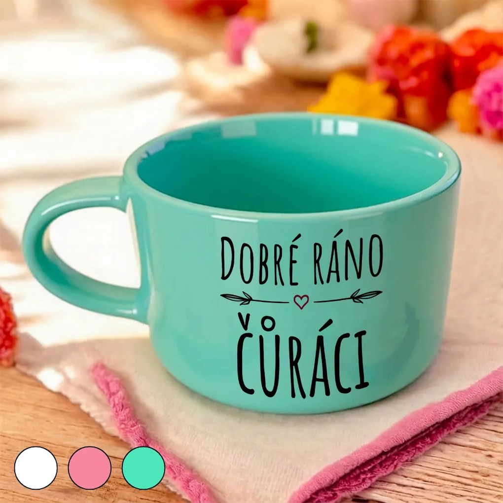 Ahome CZ Hrnek makronka - Dobré ráno čůráci Vyberte barvu: Mátová