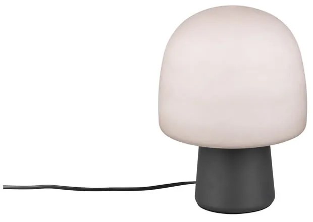 Černo-bílá stolní lampa se skleněným stínidlem (výška 27 cm) Steen – Trio