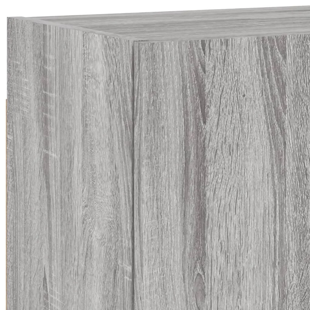 4dílná obývací stěna šedá sonoma kompozitní dřevo - Default Title