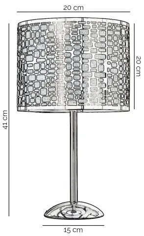ONLI - Stolní lampa BRUCE 1xE27/15W/230V 40 cm matný chrom