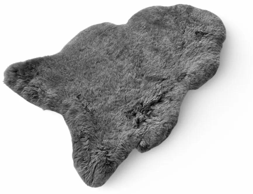 Islandská jehněčí kůže, šedá, barvená, střižený chlup, velikost II Střižený chlup 5 cm II - 100-110 cm