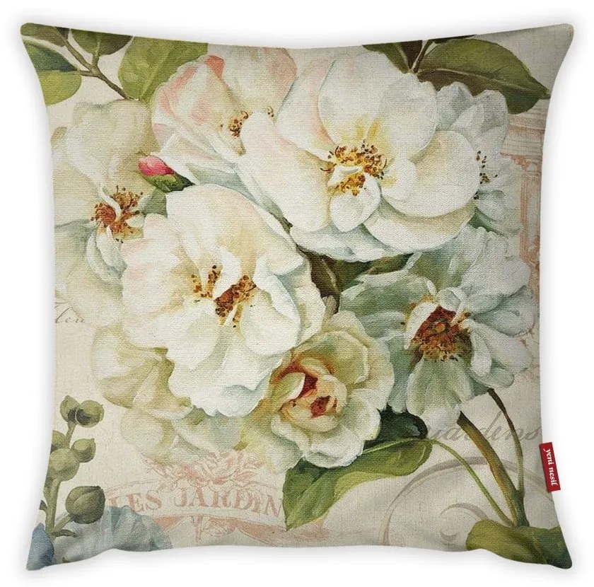 Povlak na polštář Vitaus Pure Flower, 43 x 43 cm